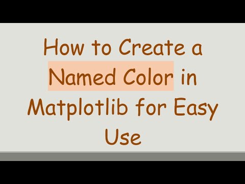 How to Create a Named Color in Matplotlib for Easy Use