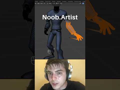 Noob vs Pro artist: posing characters #blendertutorial #blender #blendercommunity #blender3d #b3d
