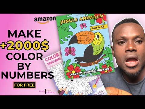 How to Make Color by Number Coloring Book for Amazon KDP With Free Software and Make 2000$ Per Month