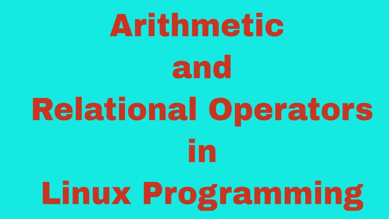 Operators in Linux Programming-1(shell script)