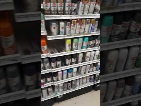 Krylon paint aisle.