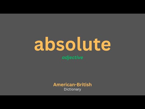 Absolute Meaning | Absolute Meaning in English