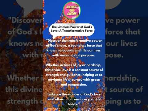 Discover The Limitless Power of God's Love #shorts, #dceupliftoneanother