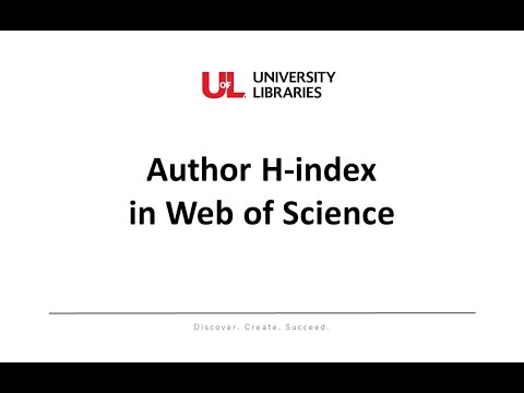 Author H-index in Web of Science