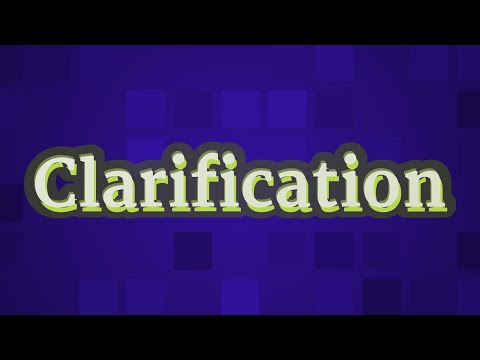 CLARIFICATION pronunciation • How to pronounce CLARIFICATION