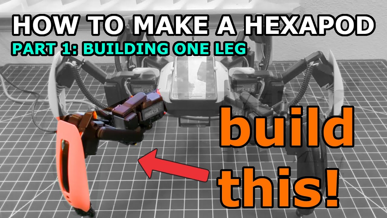 How To Make A Hexapod Robot. Part 1 of 3: Building a leg.  A DIY Robot Project.