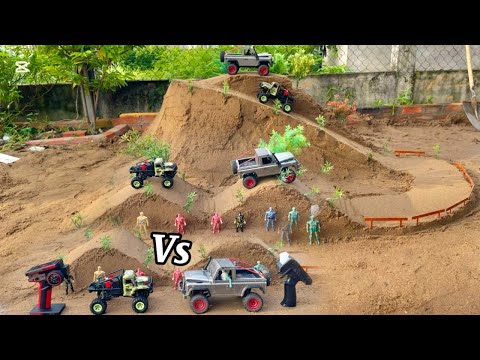 Rc Defender 1/14 Vs Rc Car Crawler 1/18.