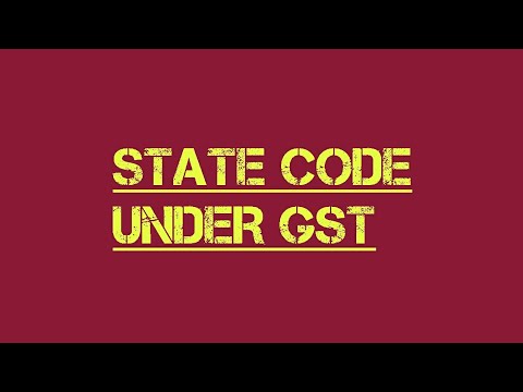 State Code Under GST