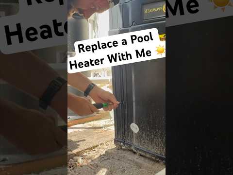 How to Install or Replace Pool Heater | Install New WiFi Control, Low-e Heat Pump #diy #asmr #pools