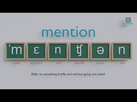 How to pronounce mention ?