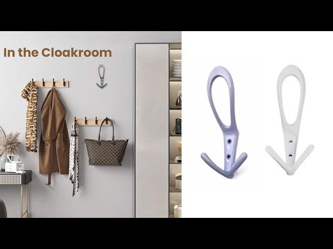 Premium Design Heavy Duty Big Three Hooks .Entryway Coat Hooks, Scarf and Jacket Hangers