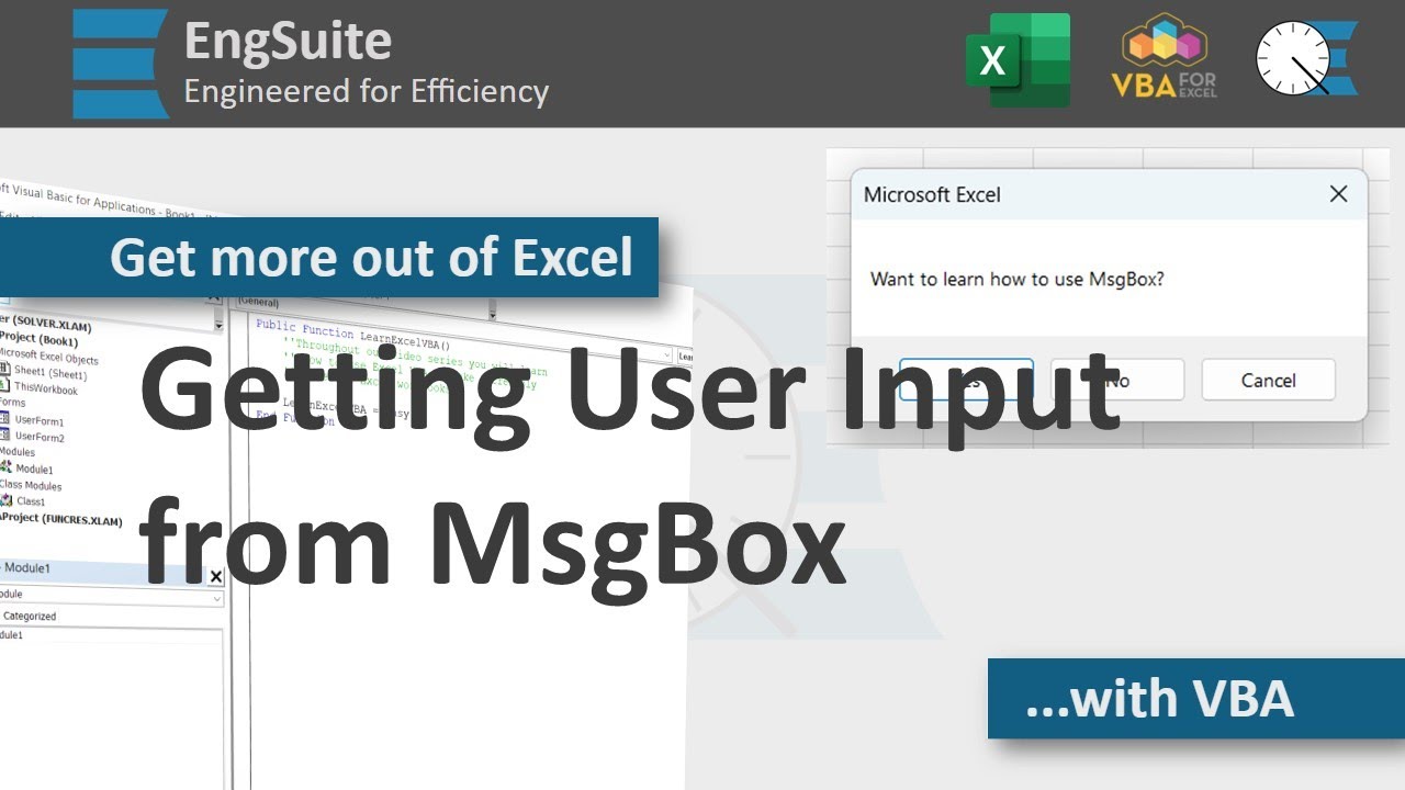 Get User Input from MsgBox - Excel VBA