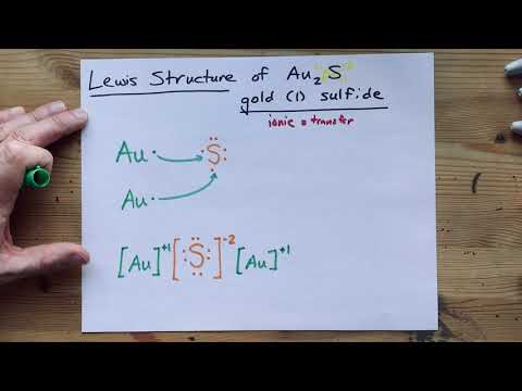 Lewis Structure of Au2S, gold (I) sulfide