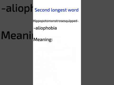 Second longest word in English language