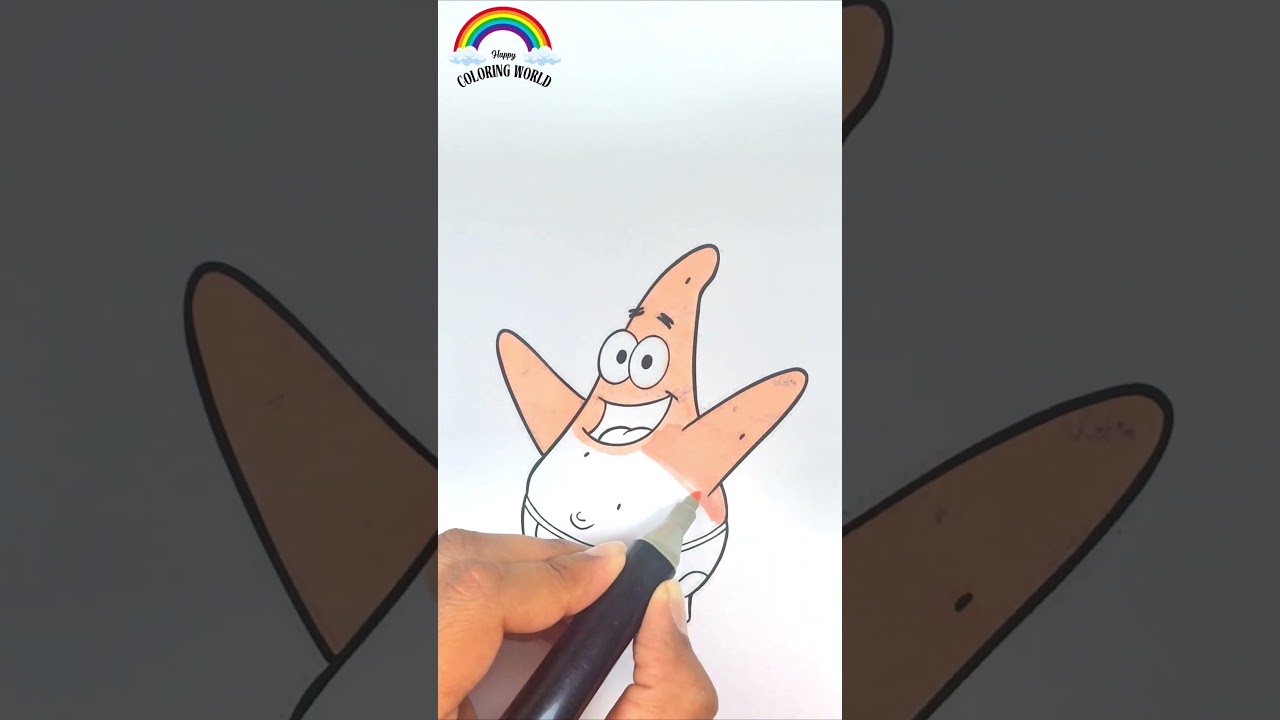 Patrick Star Spongebob Coloring #patrickstar #spongebob #coloringpages #youtubeshorts