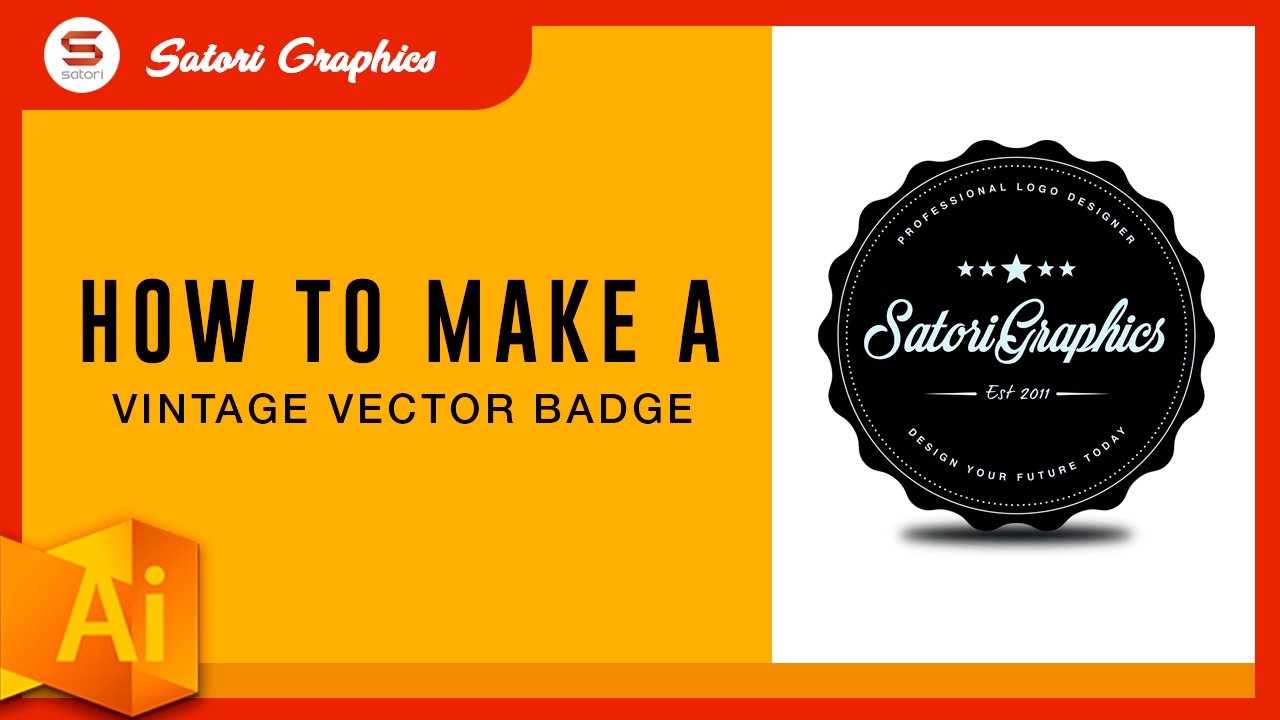 MAKING A VECTOR BADGE LOGO TUTORIAL - ILLUSTRATOR LOGO DESIGN