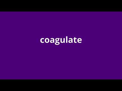 what is the meaning of coagulate.