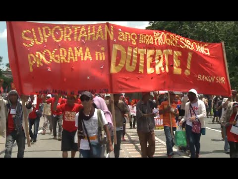 Thousands March in Manila as Duterte Delivers State of The Nation Address