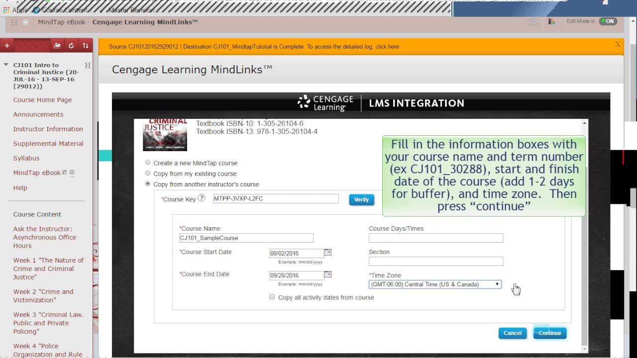 MindTap Instructor Tutorial