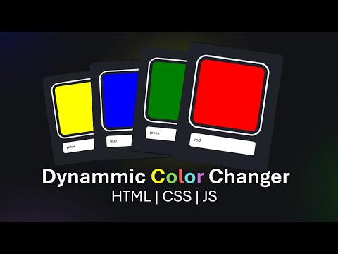 Build a Dynamic Color Changer with HTML CSS & JavaScript | JavaScript Project For Beginners