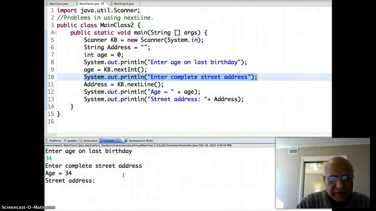 Java NextLine Method its Gotcha and Solution