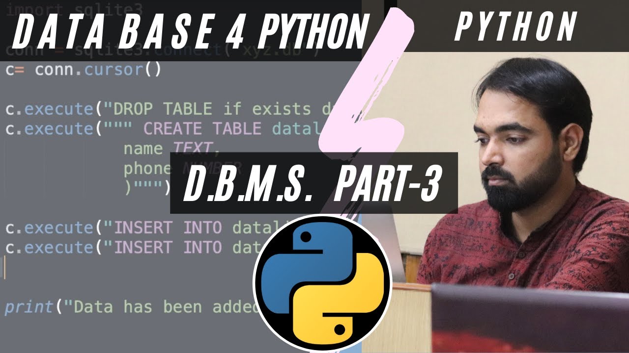 #20 Data Base using Python | SQLite in Python tutorial #python