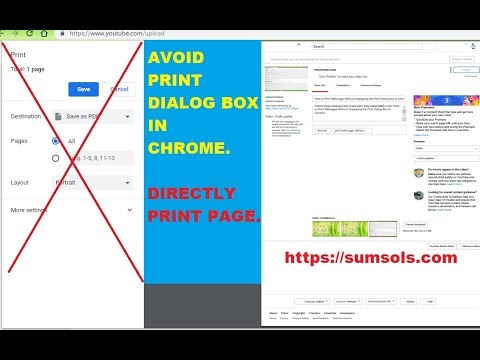 How to Print Web-page Without Displaying the Print Dialog Box in Chrome