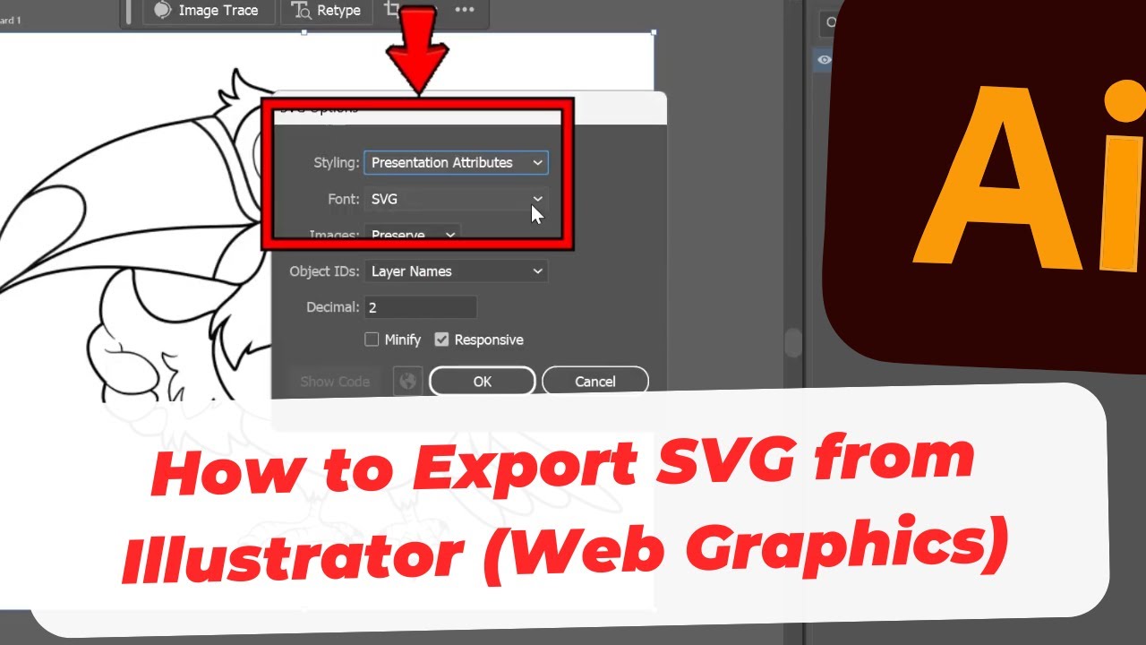 How to Export SVG from Illustrator (Web Graphics)