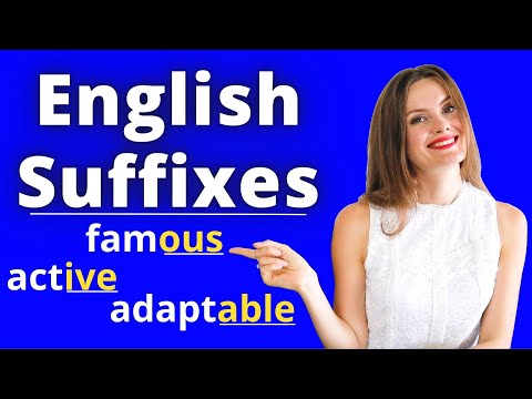 SUFFIXES in English. Suffixes - English Grammar. Adjective Suffixes.