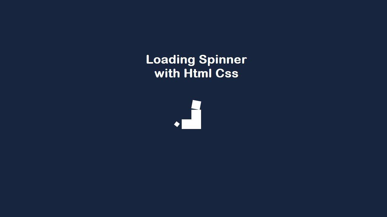 Loading Spinner with Html & Css
