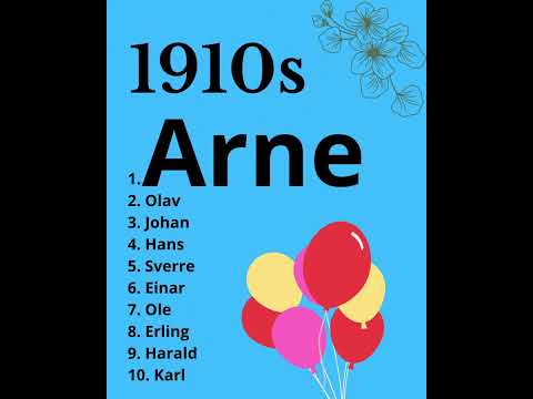 The Most Popular Boy Names for Babies in Norway per Decade Since the 1870s