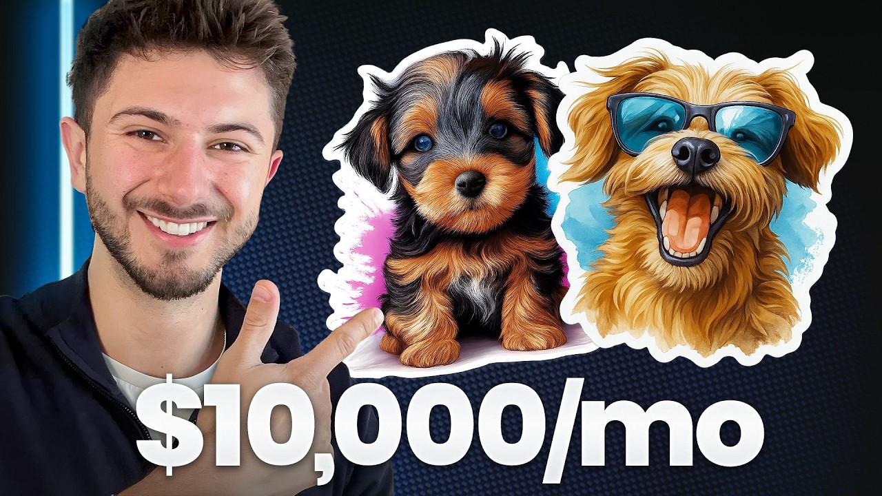 Make $10k+/Month Selling Basic AI Clipart (Digital Product Tutorial)