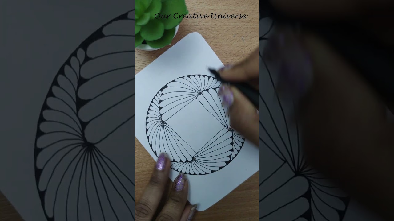 Zentangle art pattern #zentangle #zentangleart #doodleart