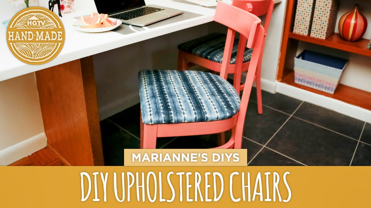 How to Upholster a Dining Chair + Kitchen Preview! - HGTV Handmade