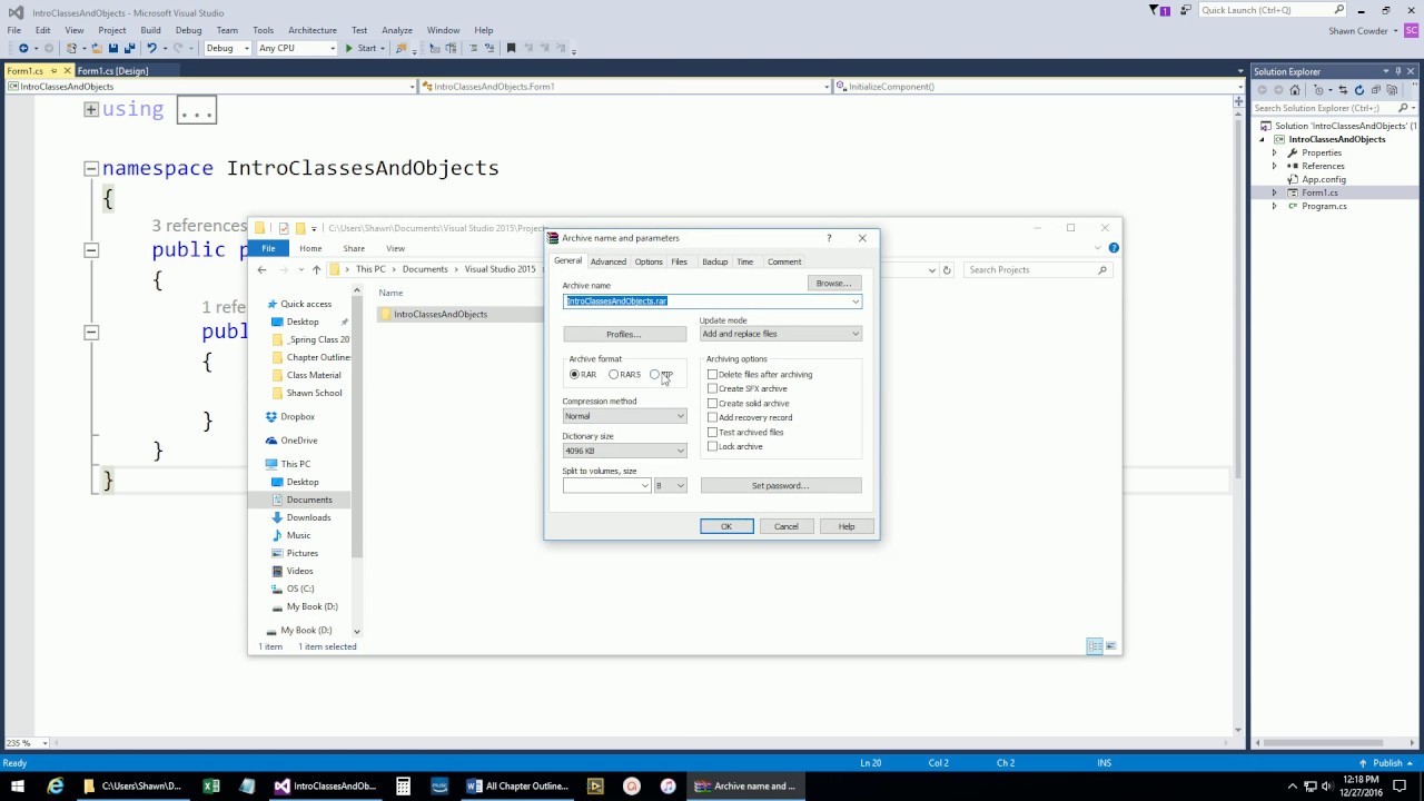 Chapter 4 – Introduction to Classes and Objects