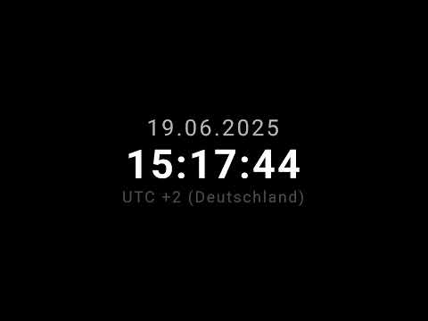 🔴 LIVE | Clock / Uhr - Germany Deutschland UTC + 2