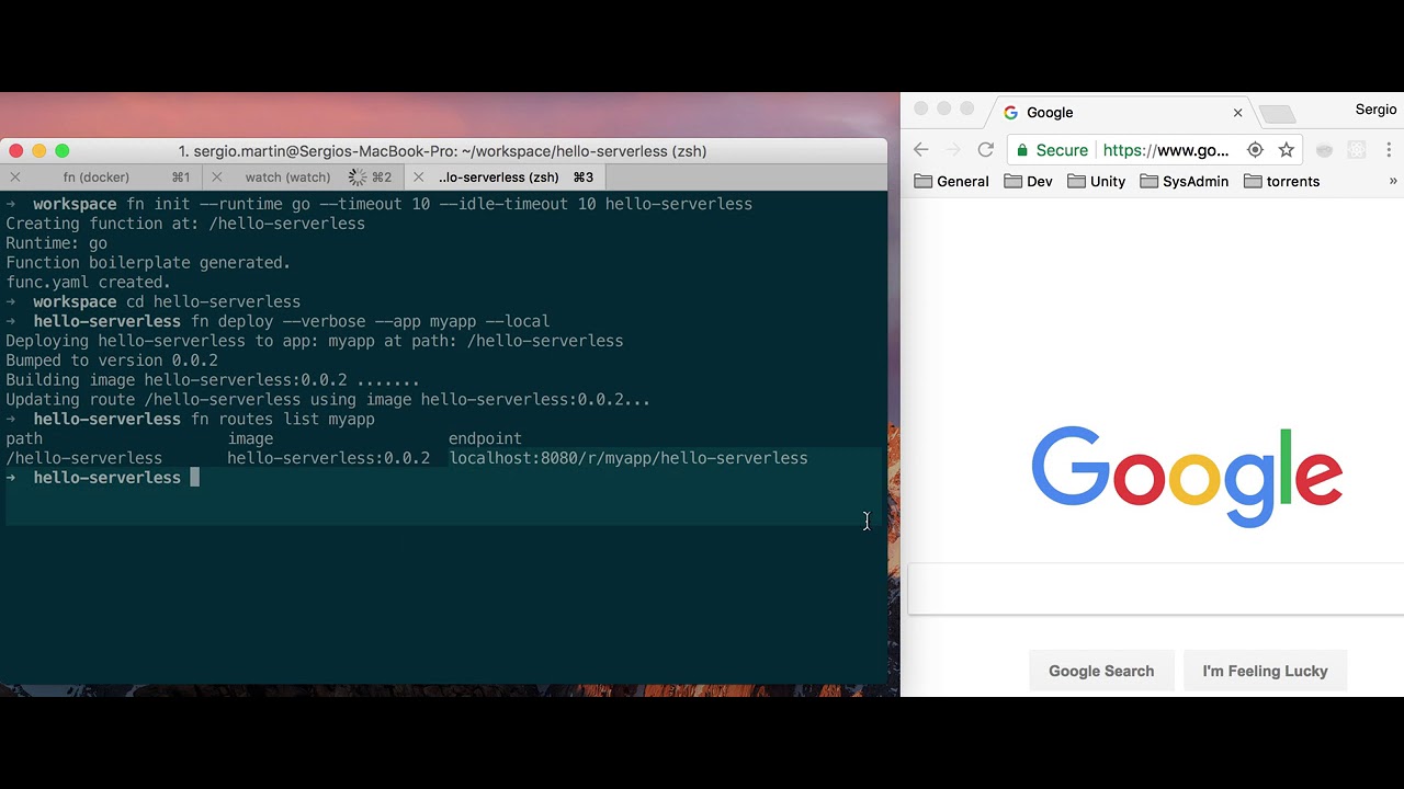 Serverless Fn Application Hello World Demo