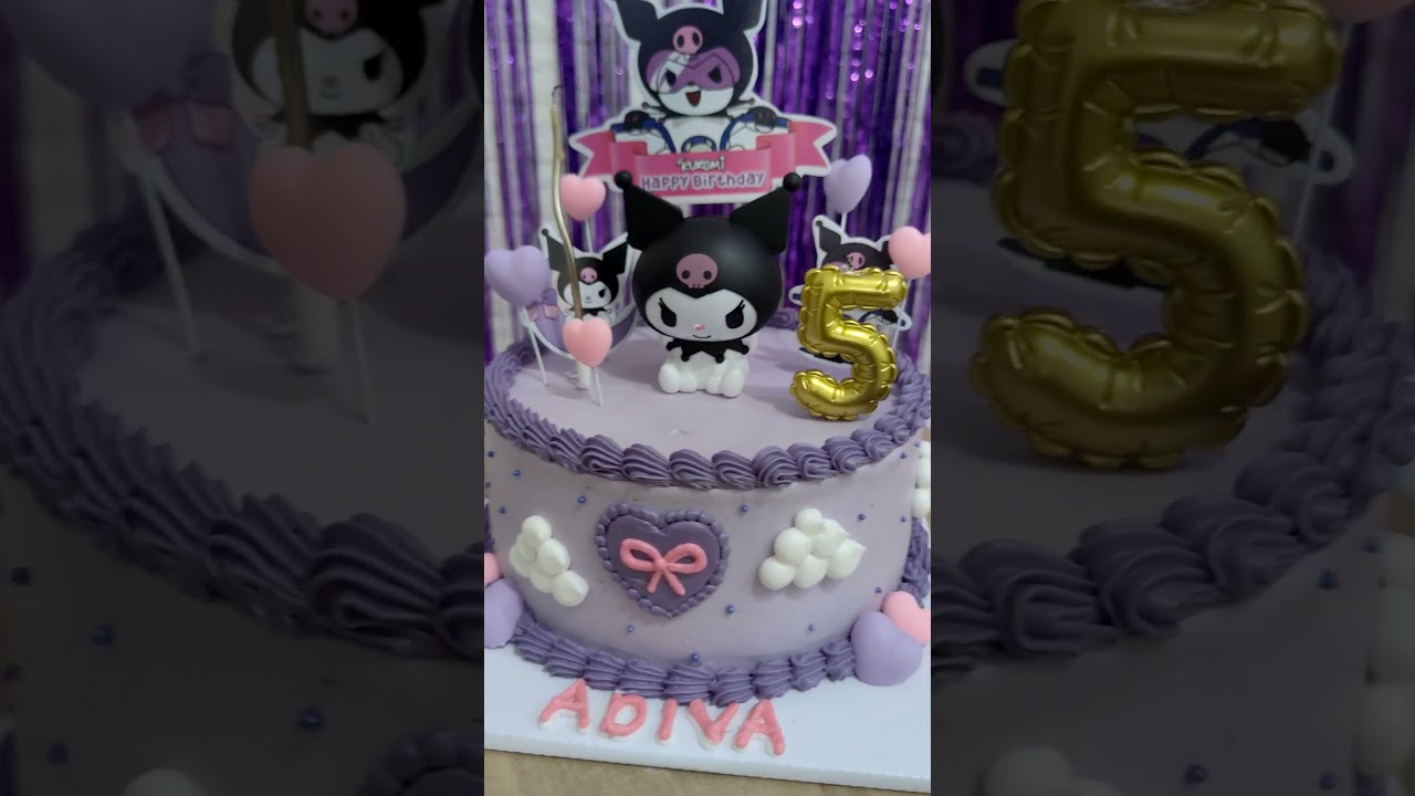 kue ulang tahun kuromi #sanrio #kuromi