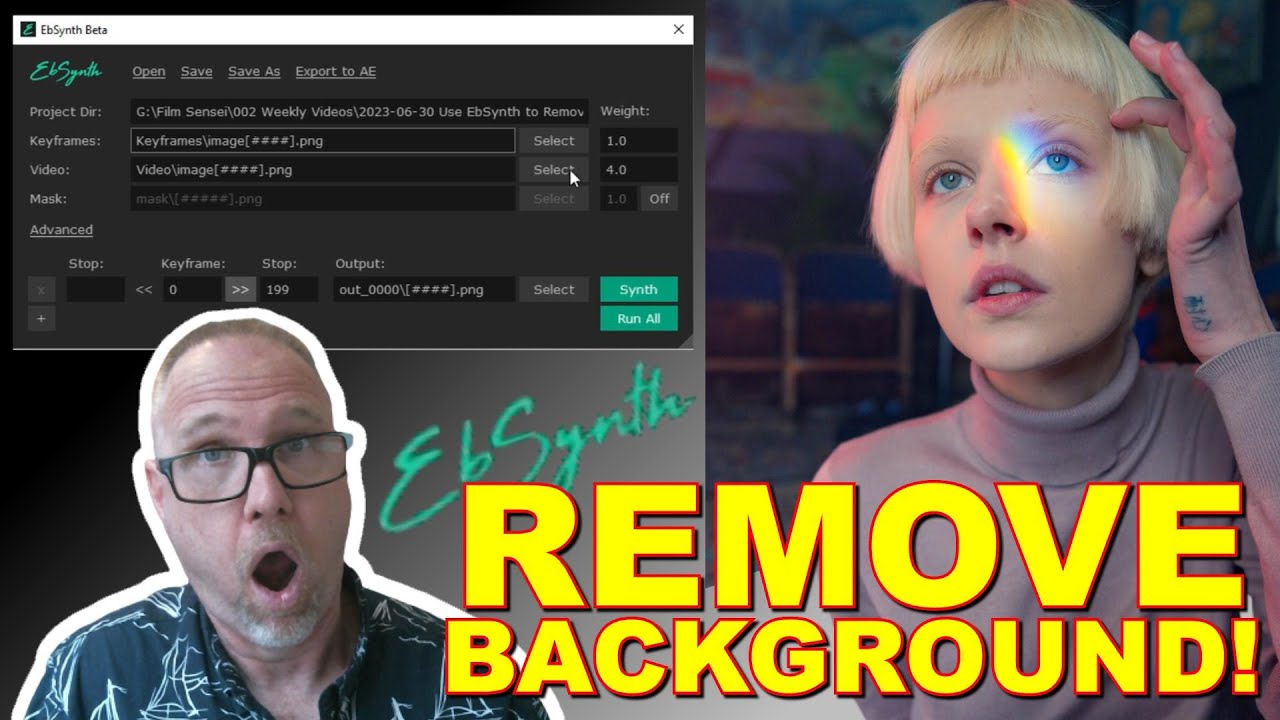 How to Use EbSynth to Remove Background in a Video!