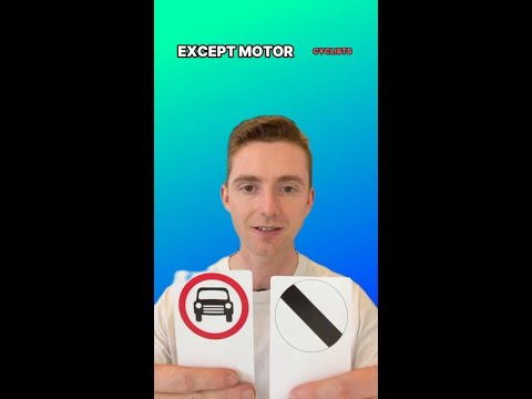 Which one means motor vehicles except motor cyclists are prohibited?