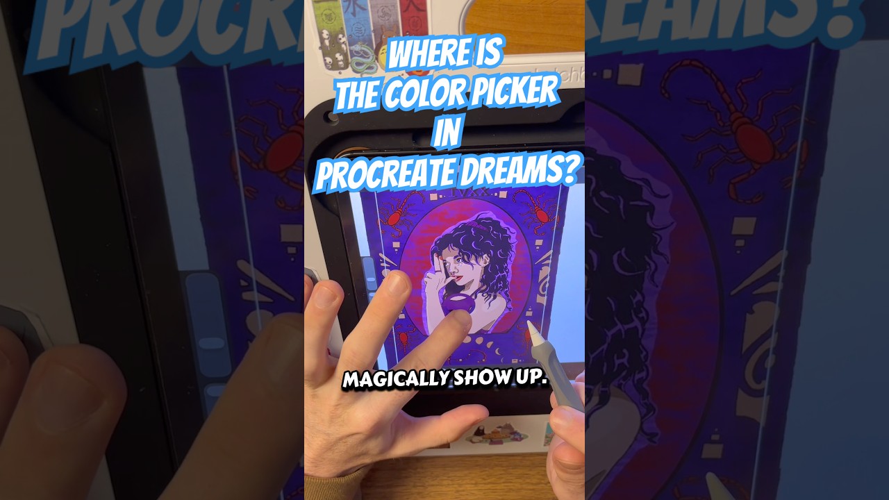How to find the color picker tool in Procreate Dreams.