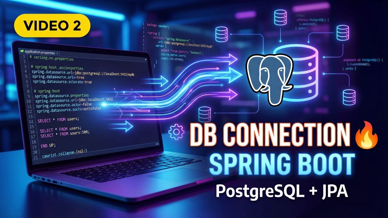 Spring Boot Database Connection | PostgreSQL + JPA + Hibernate