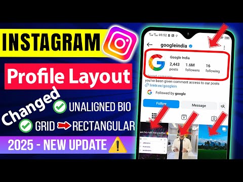 INSTAGRAM UPDATE ⚠️Instagram Changed Profile Layout Bio Layout and Rectangular Grid to Portrait