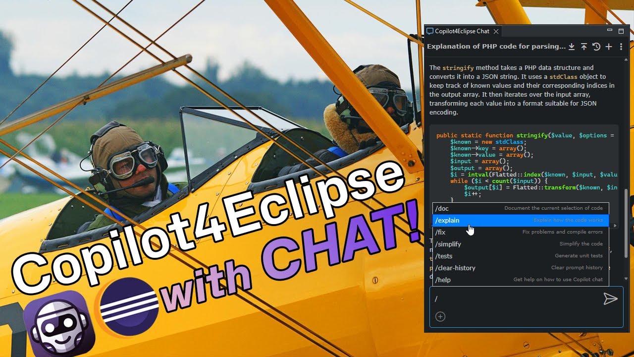 GitHub Copilot Chat in Eclipse with Copilot4Eclipse