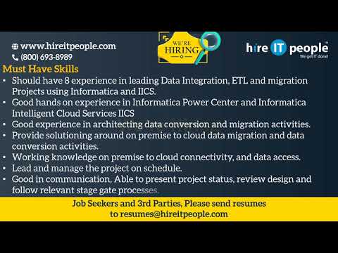 Data Management - Data Integration Jobs | Informatica Jobs | RICHARDSON, TX | Job ID 32188 |