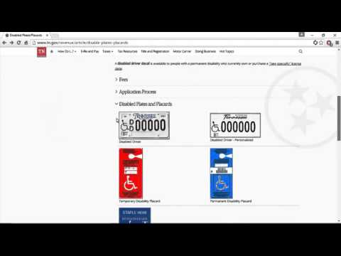 How to Apply for a Disabled Placard in Tennessee
