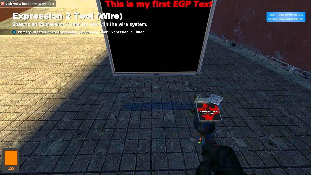 Gmod E2 Tutorial - Basic EGP
