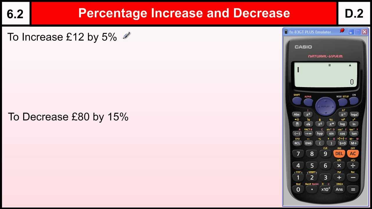 6.2 Percentage Increase and Decrease-Basic Maths Core Skills Level 6/GCSE Grade D