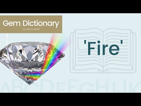 What is 'fire' in gemstones?