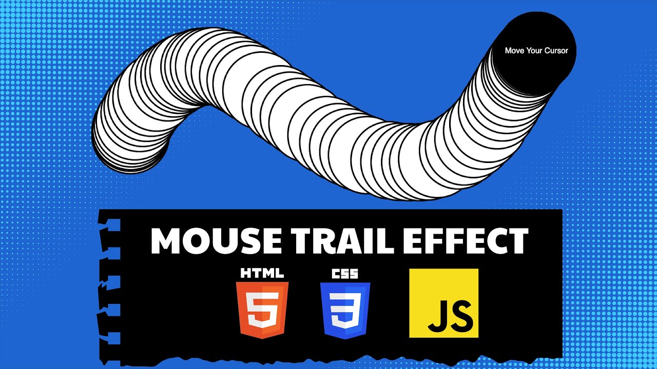 Mouse Trail Effect JavaScript | HTML CSS JavaScript